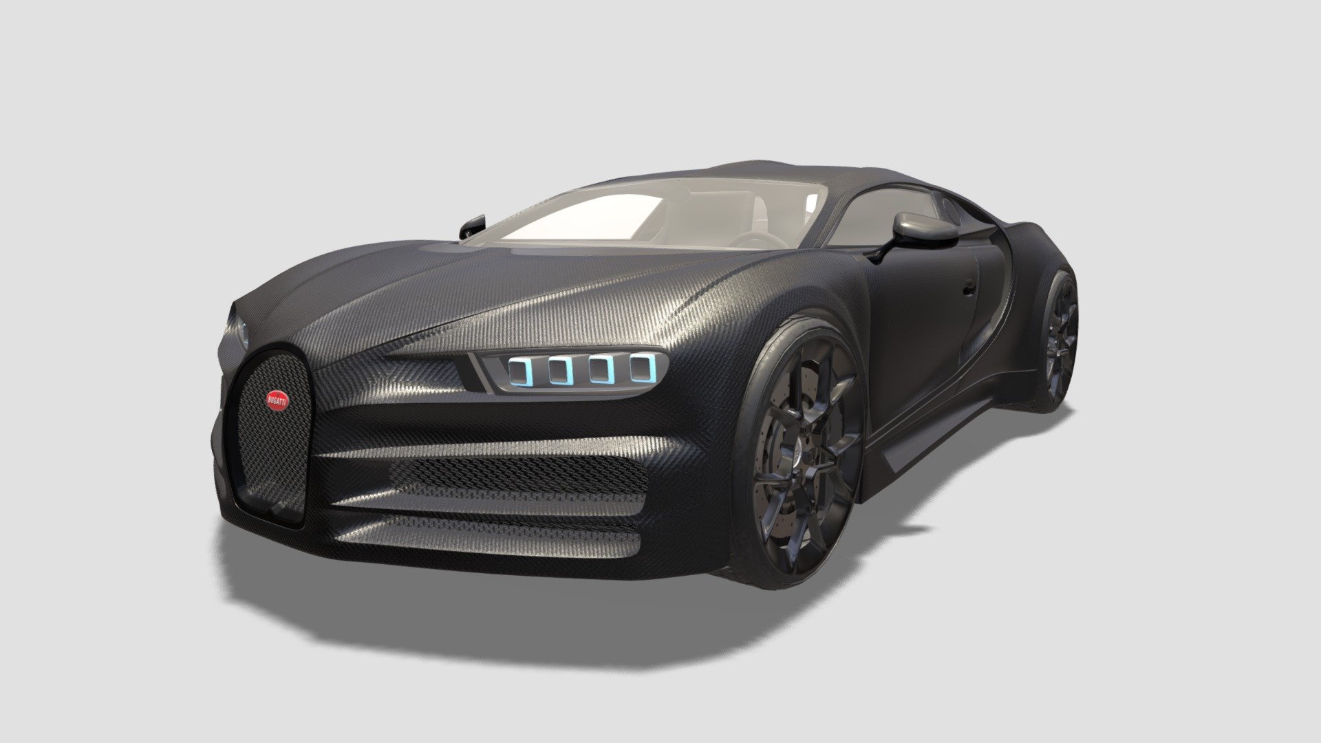 BUGATTI CHIRON CARBON FIBER - 3D model by ngmodels (@ngstudio) [3ebf722 ...