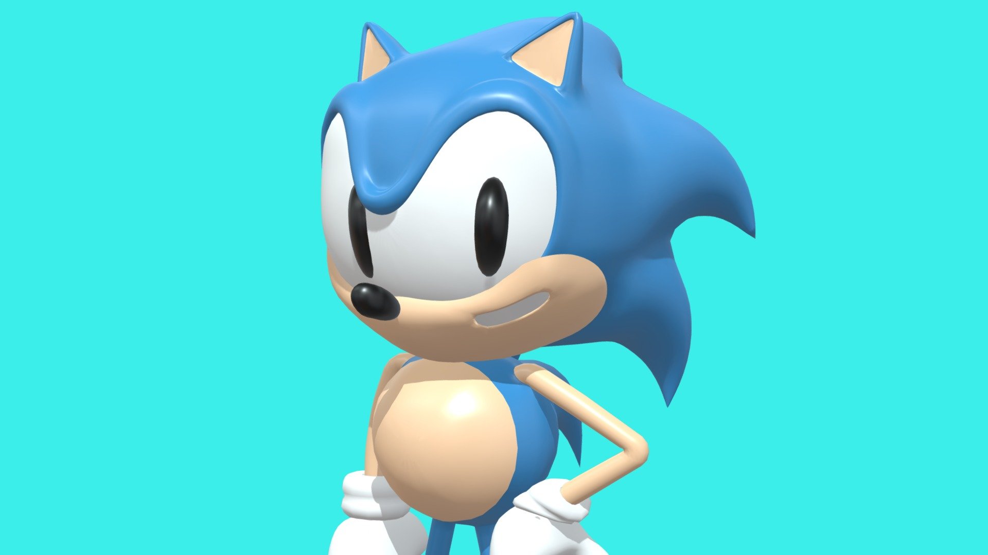 Classic Sonic - 3D model by cesar_arteaga [3ec28c4] - Sketchfab