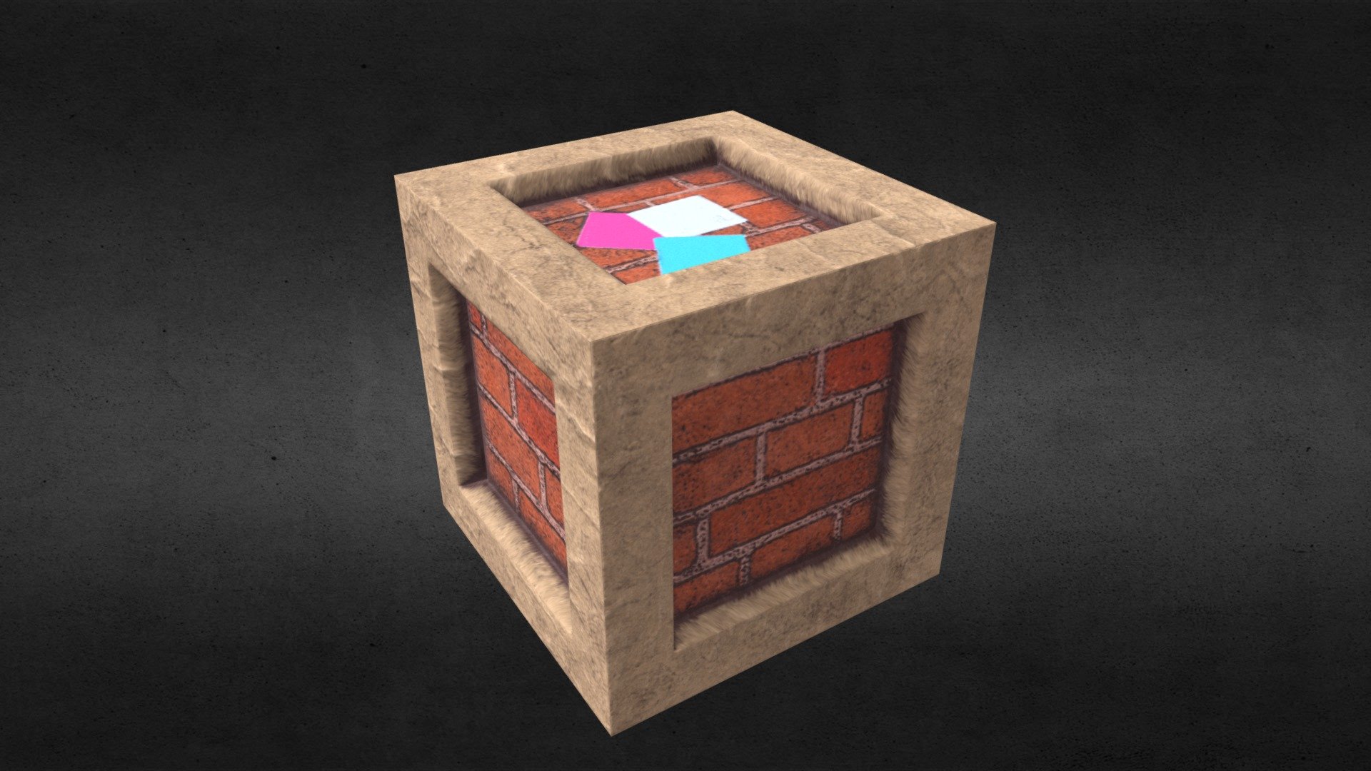 Lowpoly Brick Crate - 3D model by turbosnacko [3ec602f] - Sketchfab