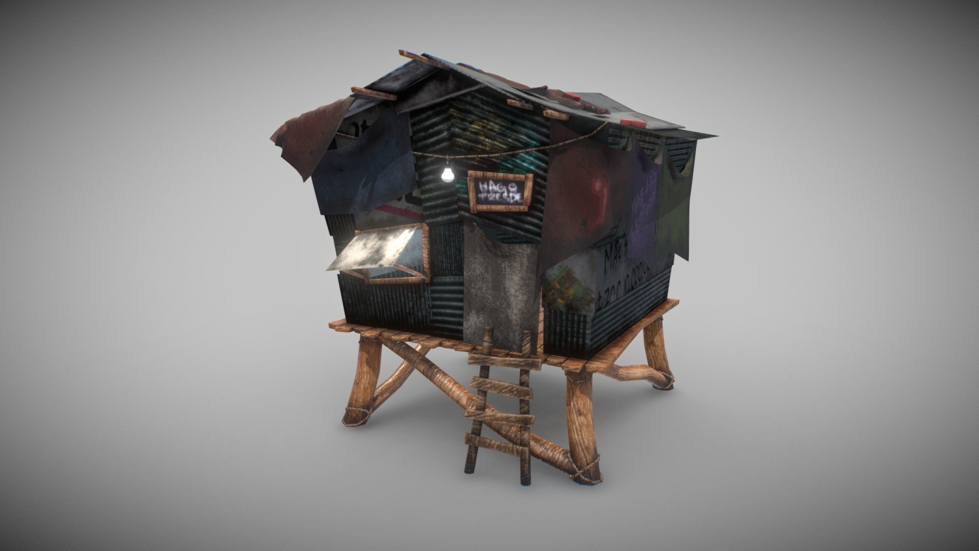 Hut - 3D model by hellom3c [3ec6ae7] - Sketchfab