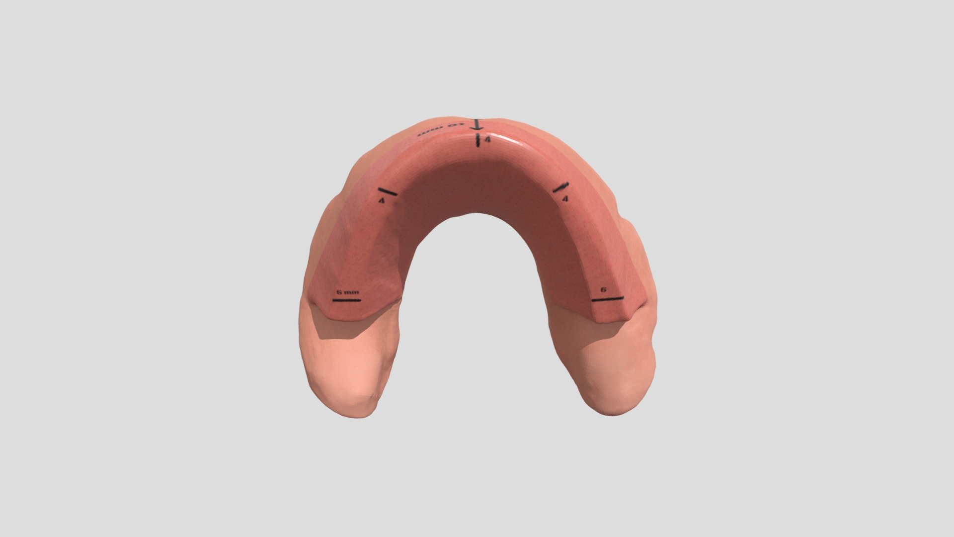 Mandibular Occlusal Rim - 3D model by peffedu [3ec8b17] - Sketchfab
