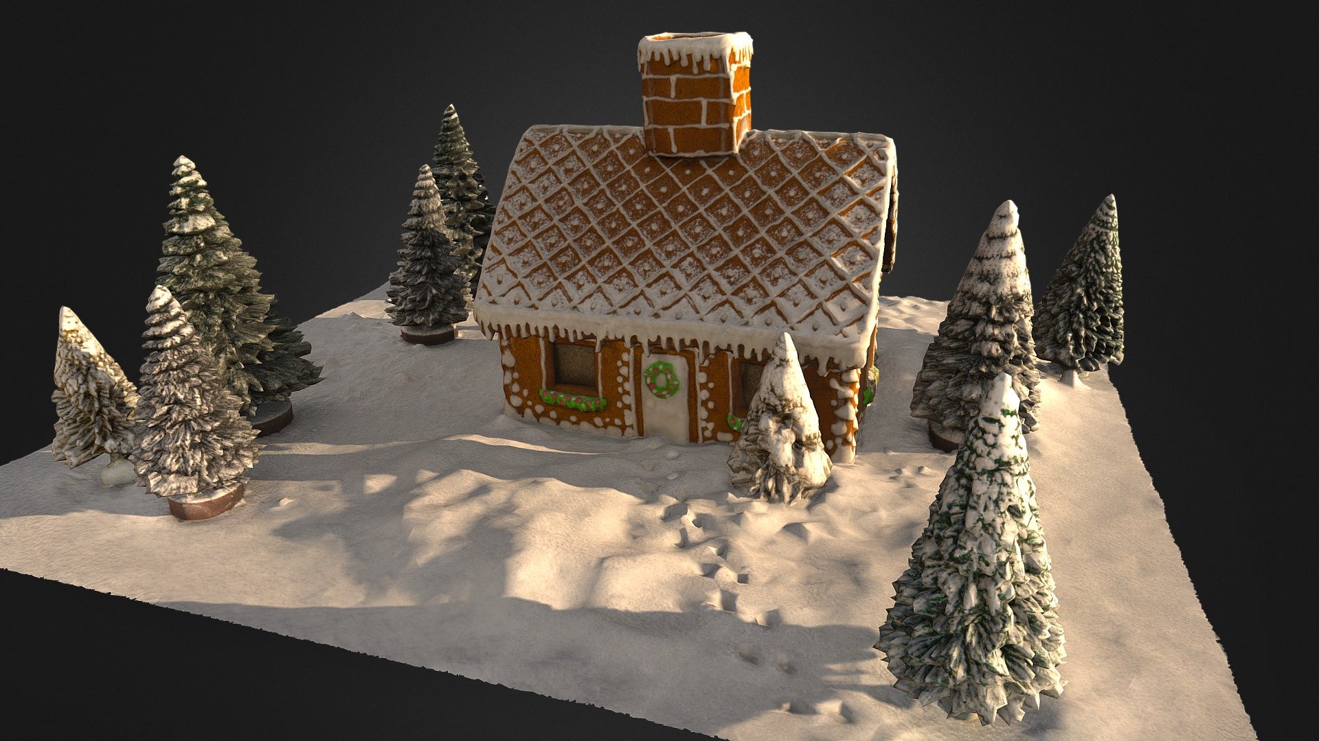 Piparkoogimaja / Gingerbread house - 3D model by 3Di (@3Dinformation ...