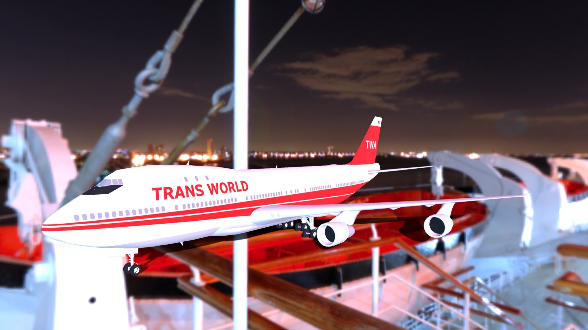twa 747 - Download Free 3D model by kepalabanana11 [3ece700] - Sketchfab