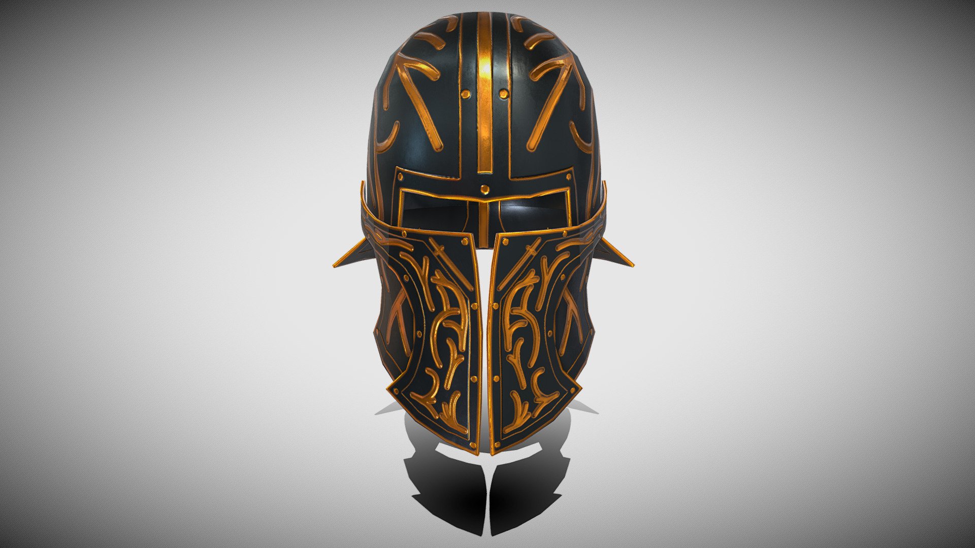 Fantasy human helmet 2 ( stylized ) ( low poly ) - Buy Royalty Free 3D ...