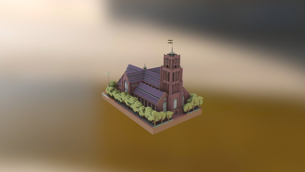 Laurenskerk in Minecraft - Rotterdam - 3D model by Rotterdam Minecraft ...