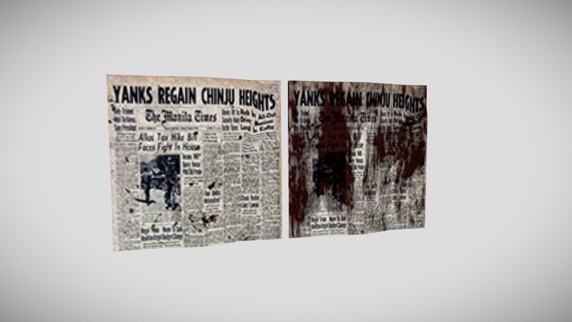 PS1 Style Newspaper_ Bloody and Normal Versions - Download Free 3D ...