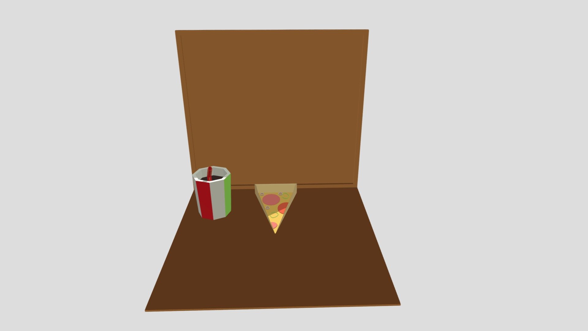 Low Poly Pizza and Coca-Cola - Download Free 3D model by GoldYk ...