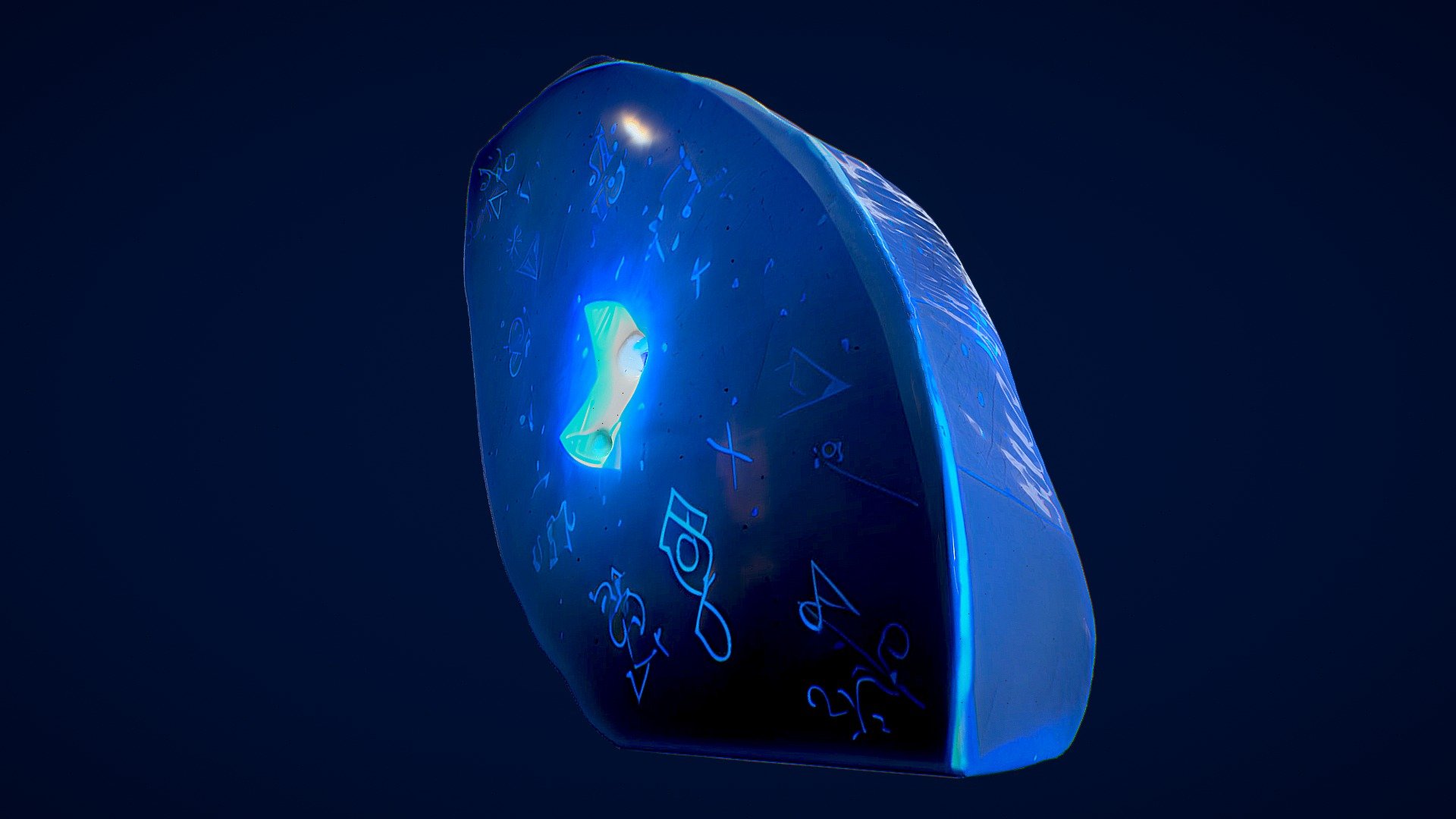 Stylized white runestone - Download Free 3D model by Verticle [3ed85e5 ...
