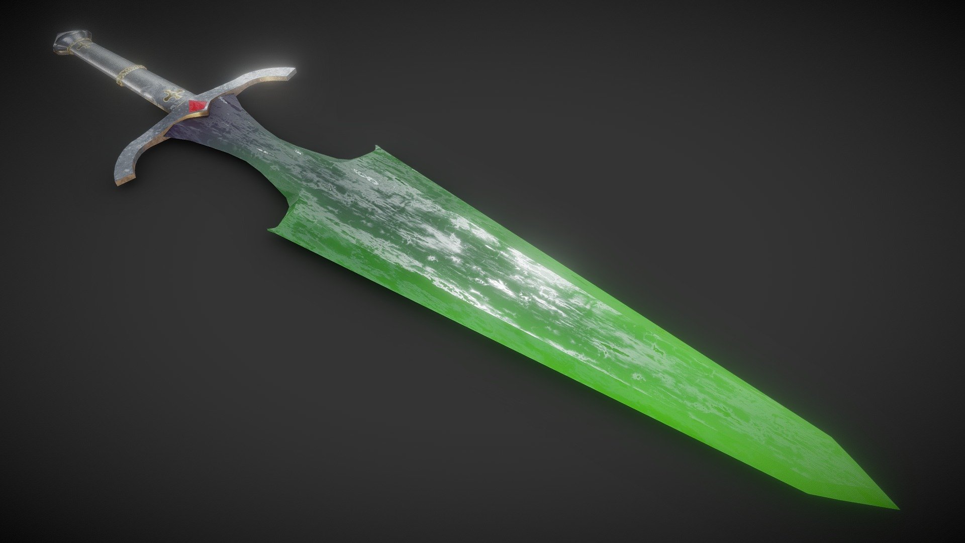 Enchanted Two Handed Sword - Buy Royalty Free 3D model by Joan LP ...