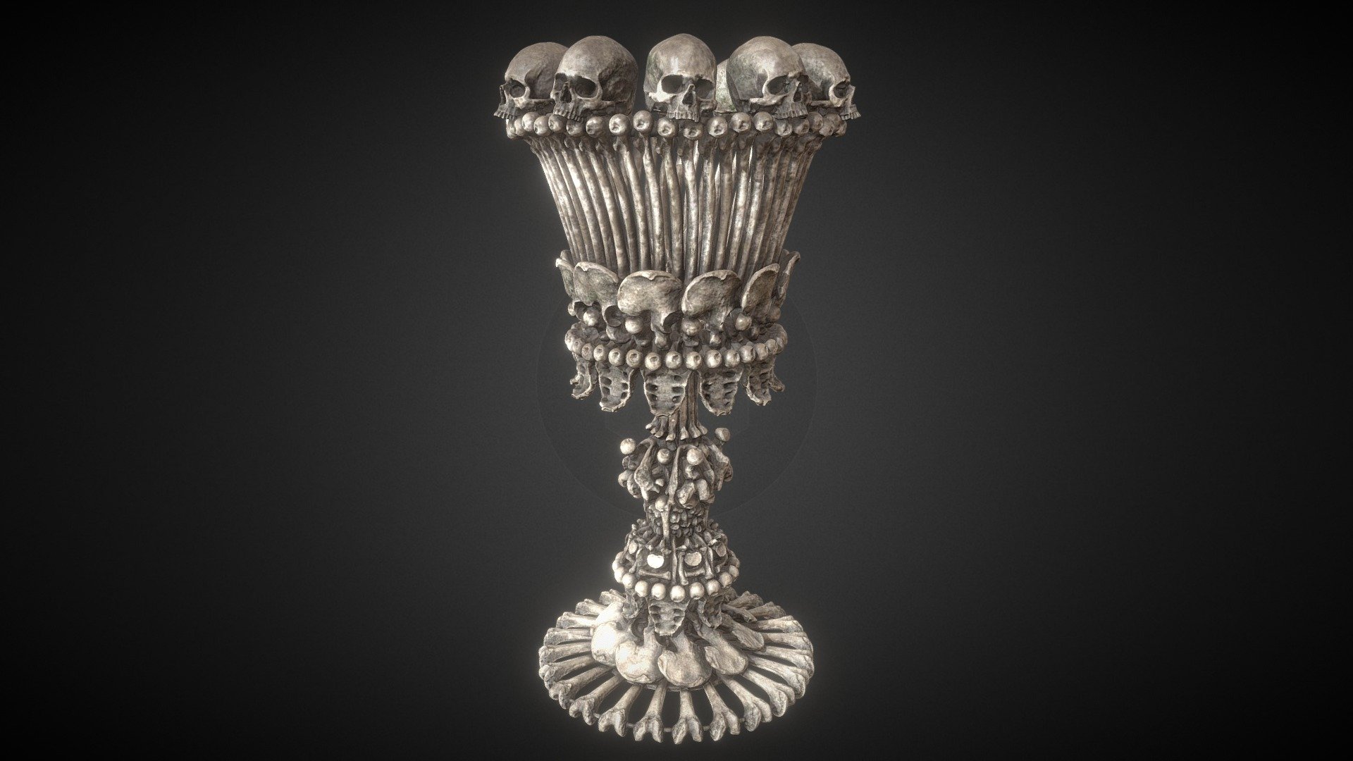 Sedlec Ossuary Skull Chalice - 3D model by MechanicalWhispers [3ede975 ...