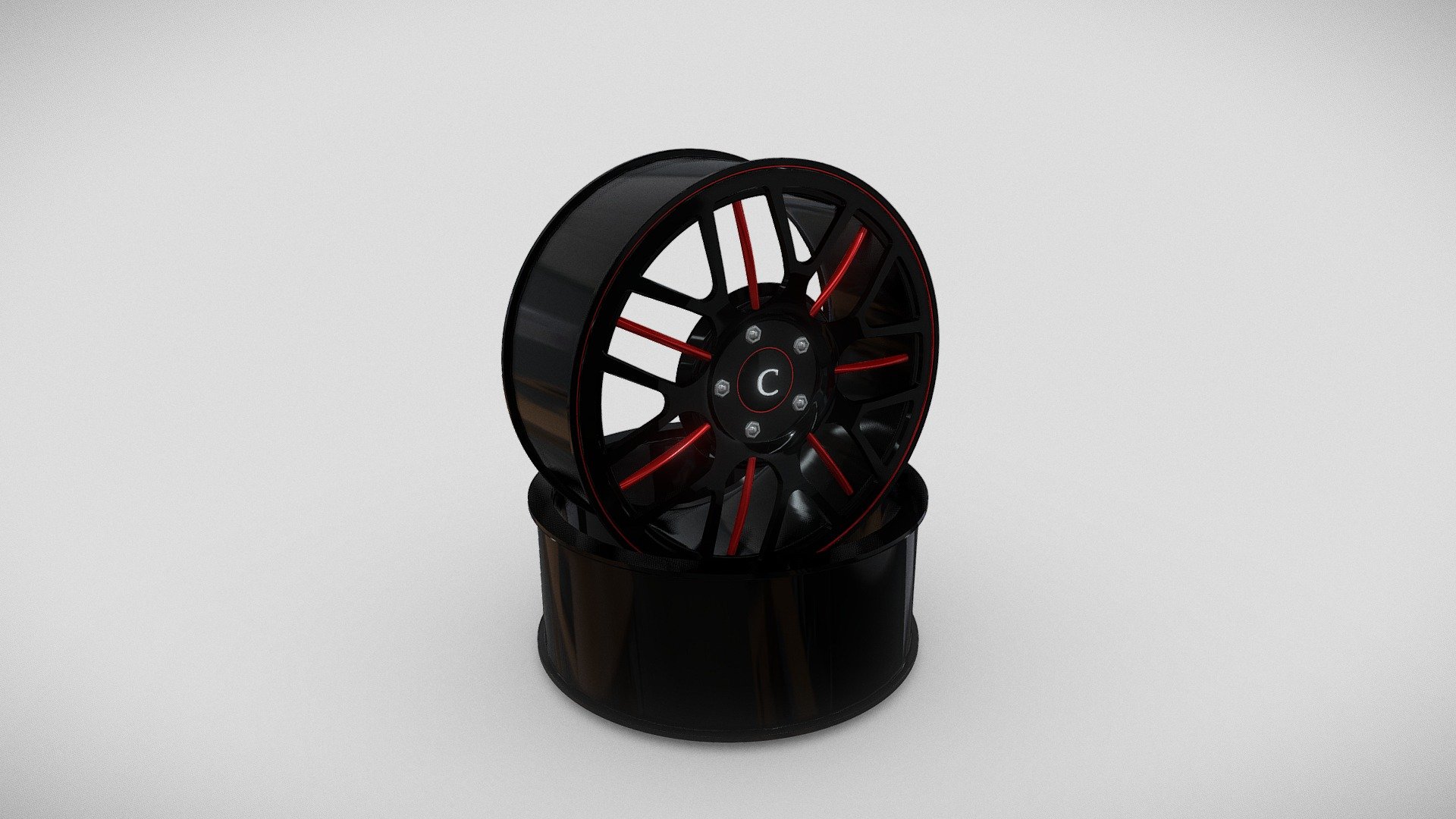 Red-accent Rim Design - 3D model by caydenstudios [3edf5e0] - Sketchfab