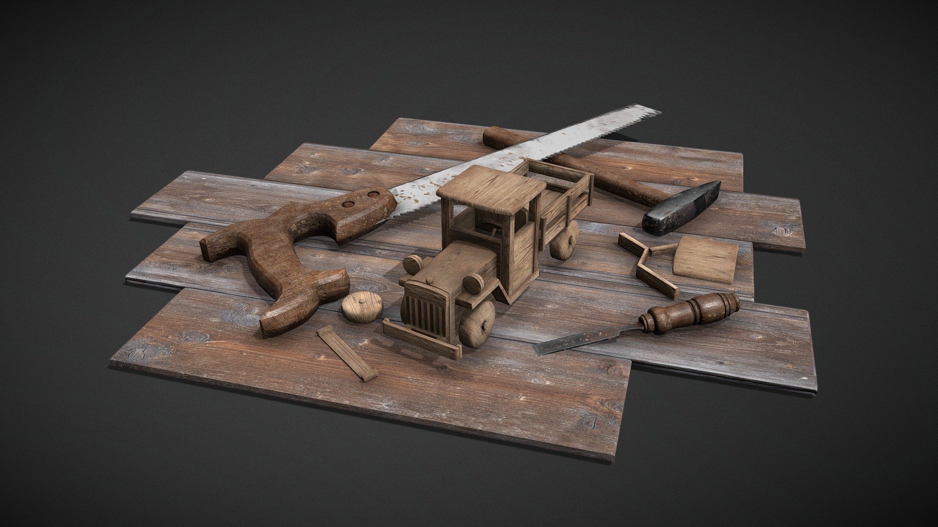 Wooden Toy | Render - 3D Object - 3D model by Elemental Game Studio ...