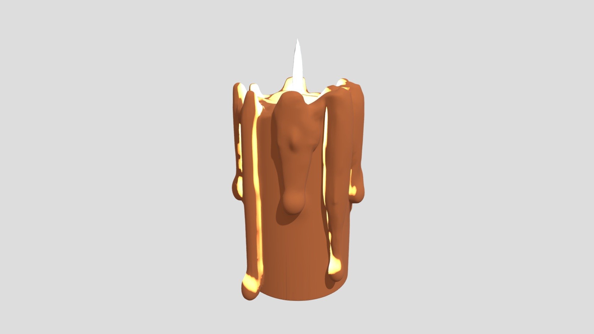 Burning candle with animated flame 3D model - 3D model by AyliOyli ...