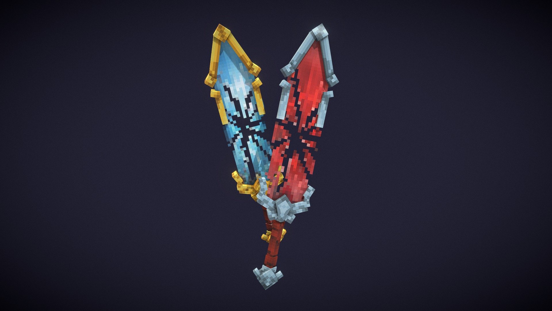 Mirror Sword - Gold / Bloody - 3D model by IBARYSTA [3ee4872] - Sketchfab