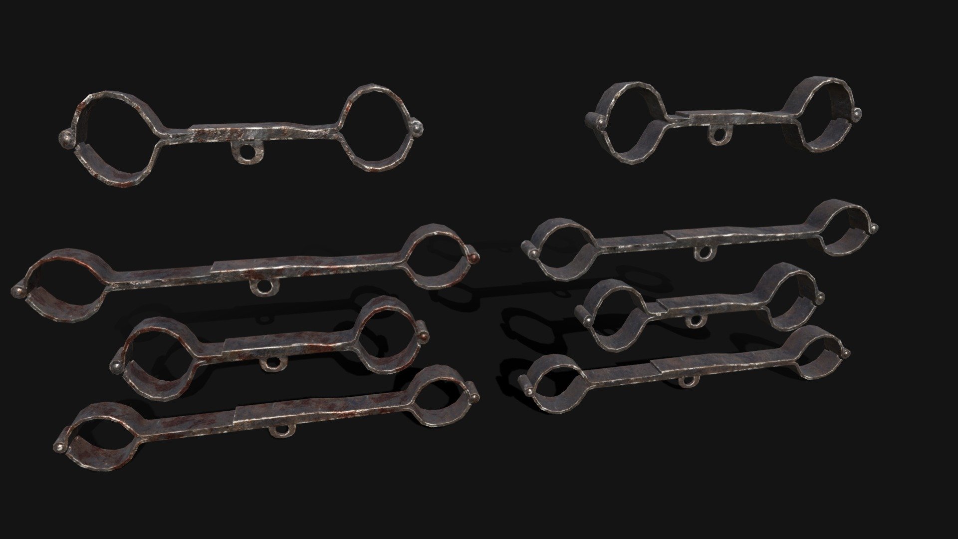 Iron Foot and Hand Shackles - Buy Royalty Free 3D model by Clockwork ...