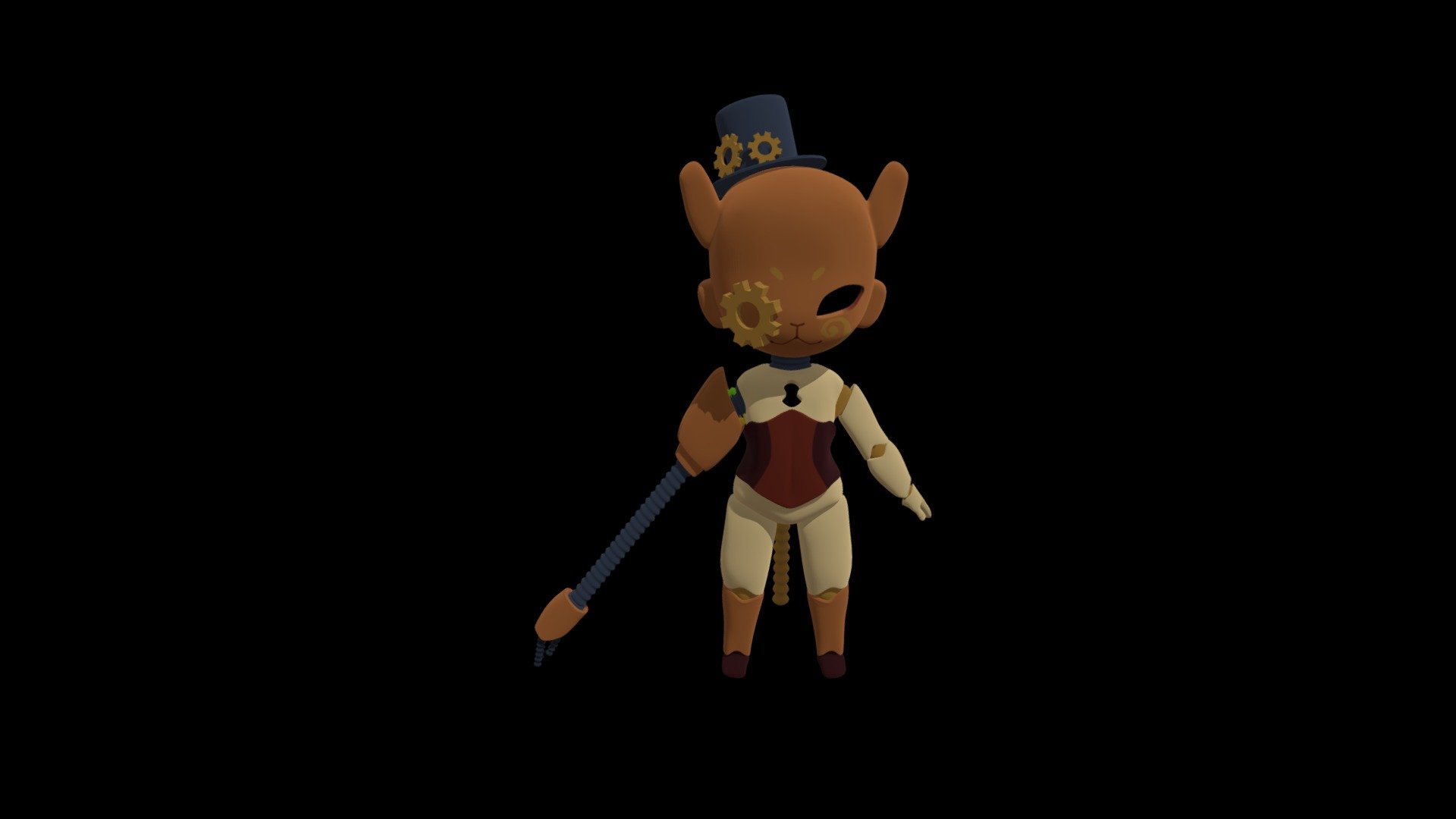 Steampunk Puppet model - 3D model by DWeaver (@orangegraser) [3ee5b33 ...