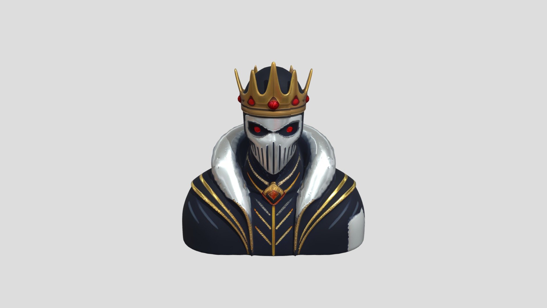 Dark armored figure with crown - 3D model by IDKWELLSPOKEN [3ee6510 ...