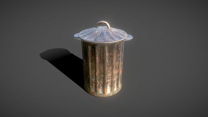 Metal-dustbin 3D models - Sketchfab