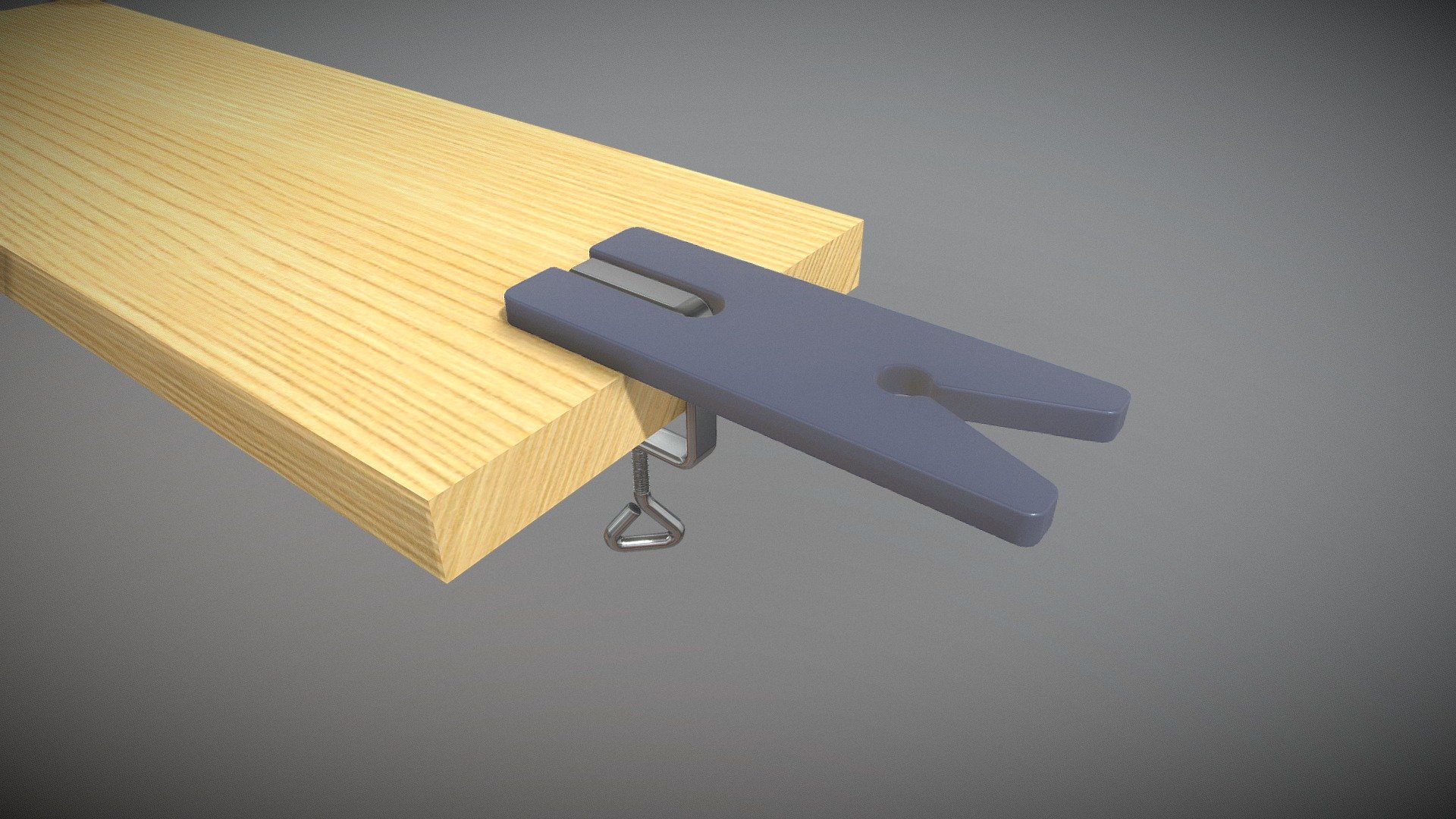 Zaagplankje met schroefklem en werkblad - 3D model by Stichting ...
