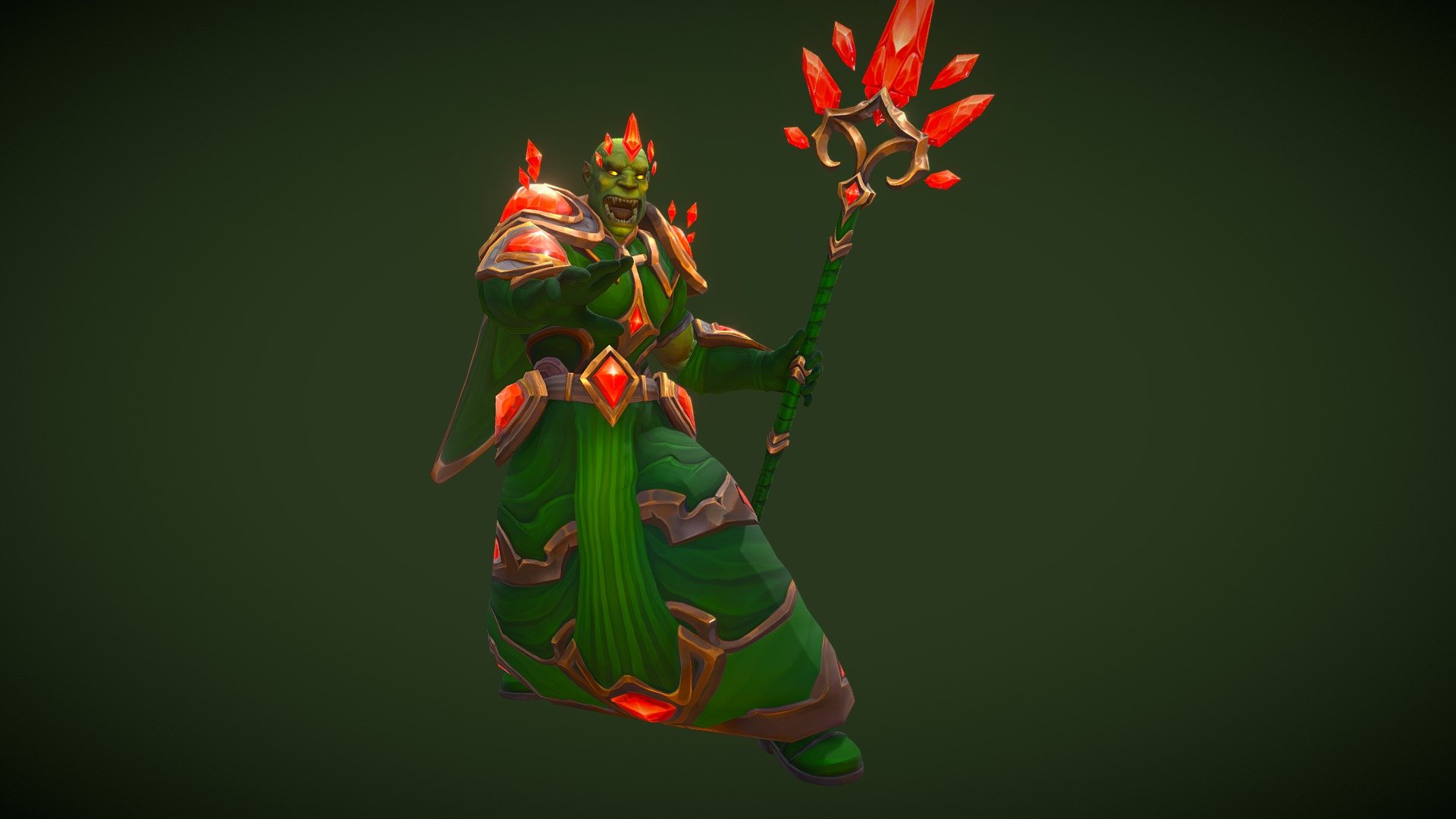 Stylized Orc Male Mage (Outfit) - 3D model by N-hance Studio ...