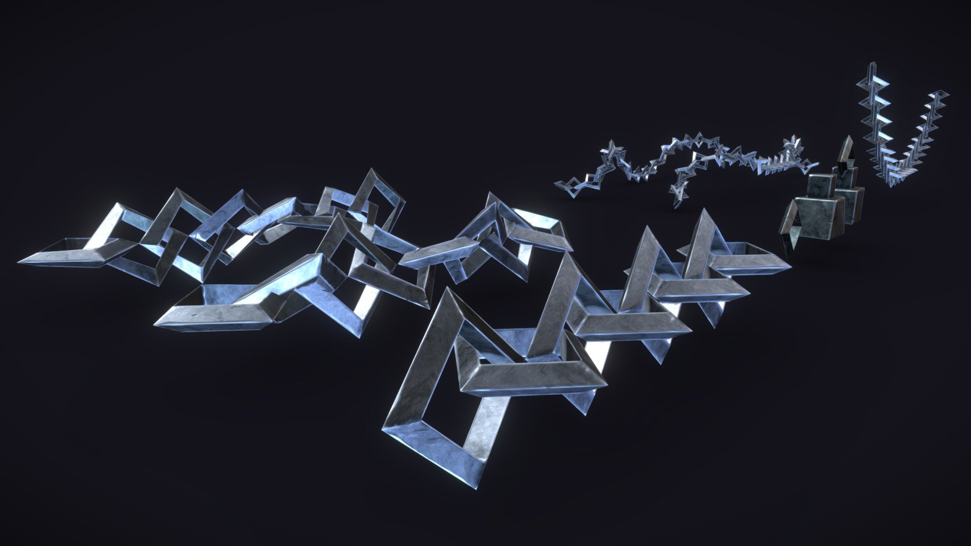 Stylized PBR Chain Pack [Texture Variation] - Buy Royalty Free 3D model ...