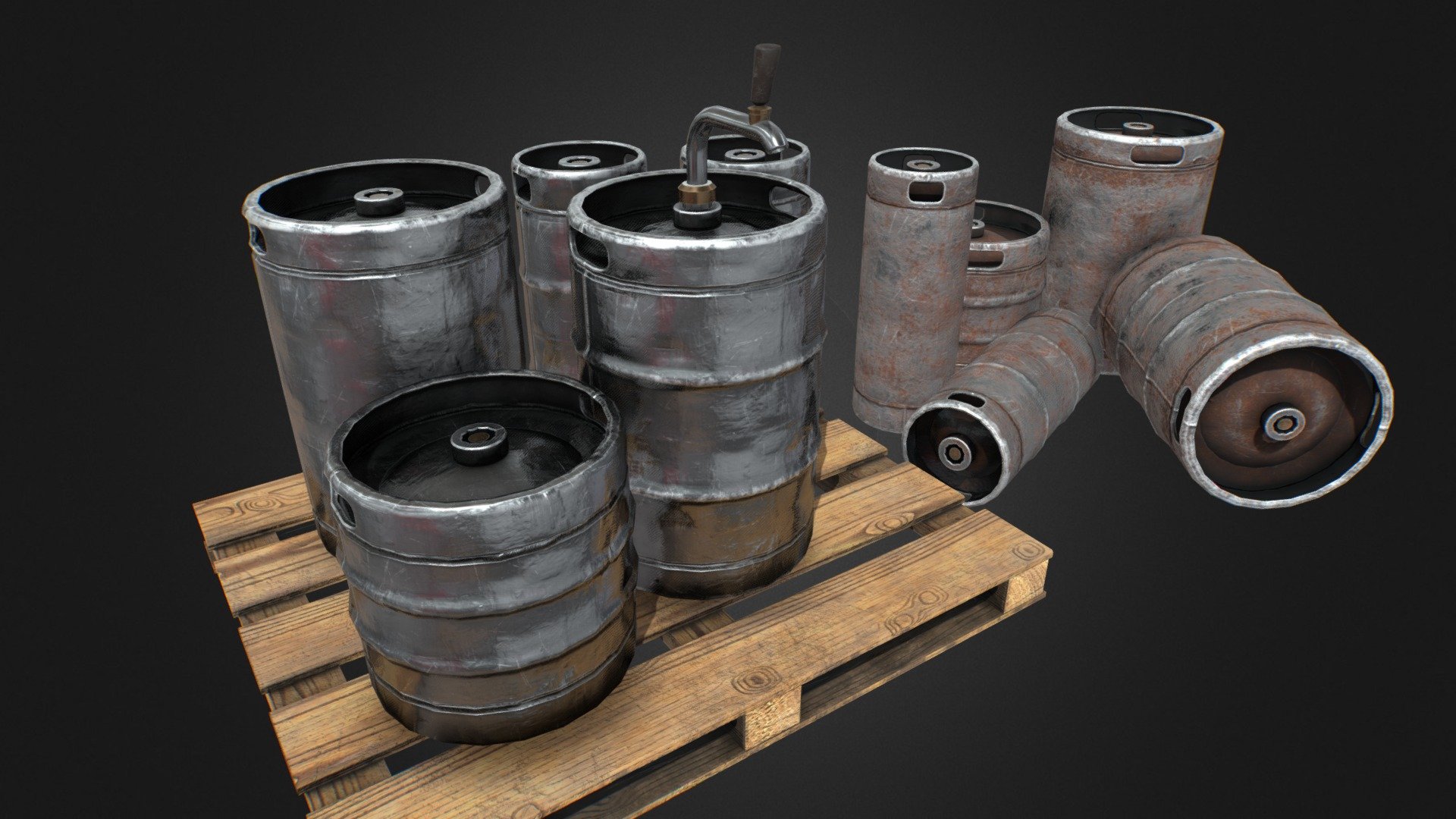 Beer Keg KIT (game asset ready) - Buy Royalty Free 3D model by Pixel ...