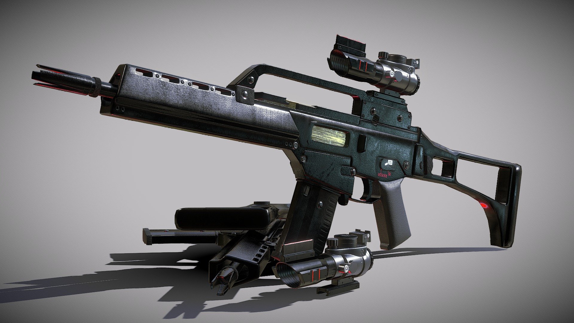 H&K G36K - Download Free 3D model by John Machine (@JohnMachinehere ...