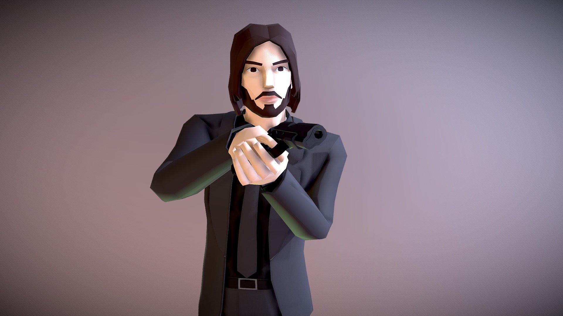 Low Poly John Wick - 3D model by Sam Oliver (@samoliver) [3efa35f ...