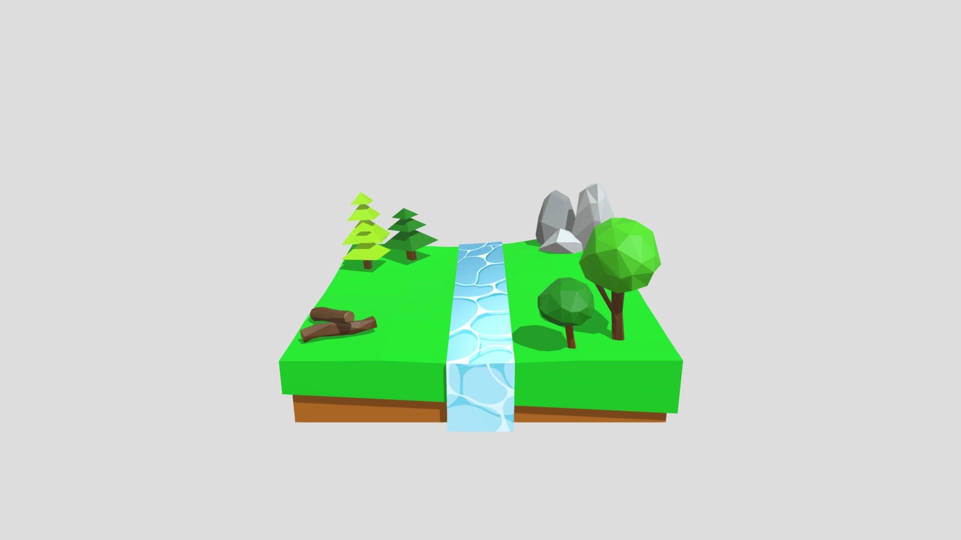 Low Poly Island - 3D model by MassimoGambardella [3efc034] - Sketchfab