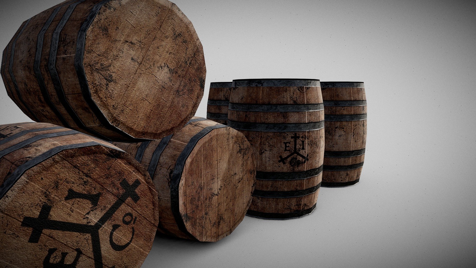 Pirate barrels for asset pack - 3D model by be a fish (@be_a_fish ...