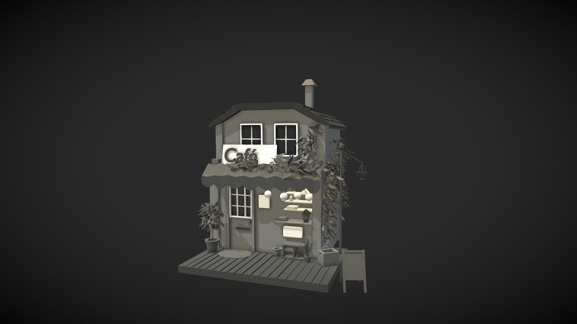 Café - 3D model by Alise (@Apila) [3f000c0] - Sketchfab