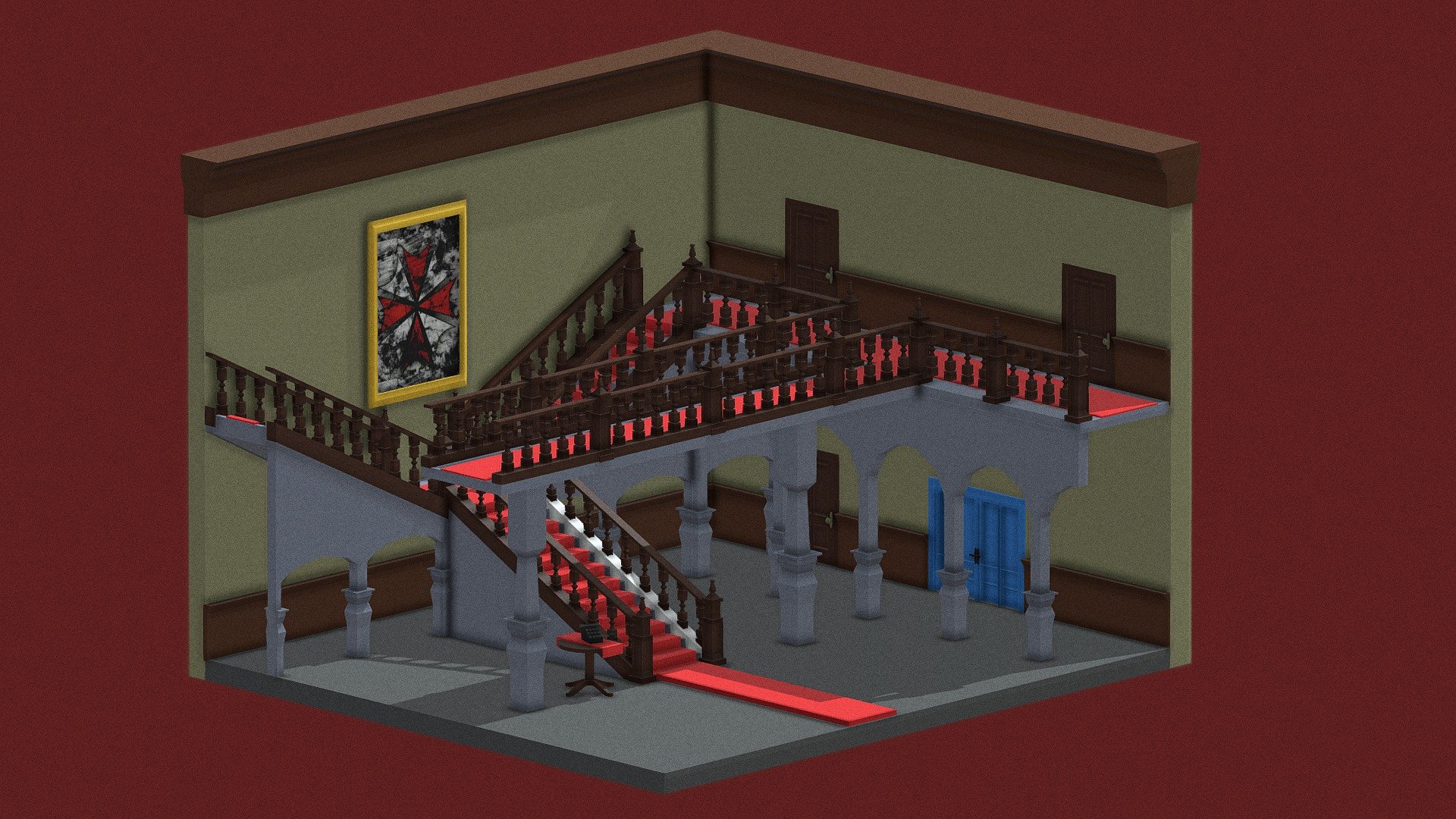 Isometric Resident Evil - 3D model by Marlon Dandelion (@dandelionseth ...