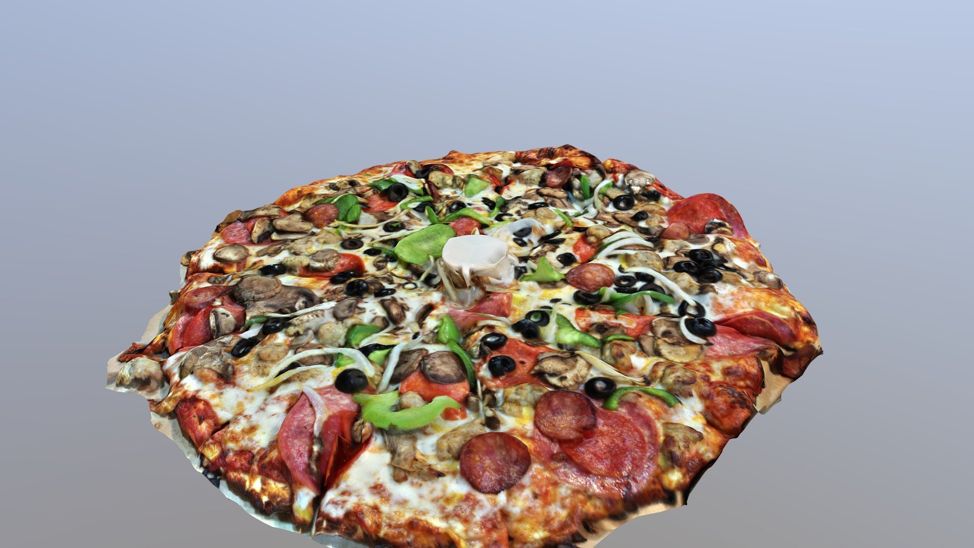 Supreme Pizza - 3D model by Carbon_Shadow [3f00bc0] - Sketchfab