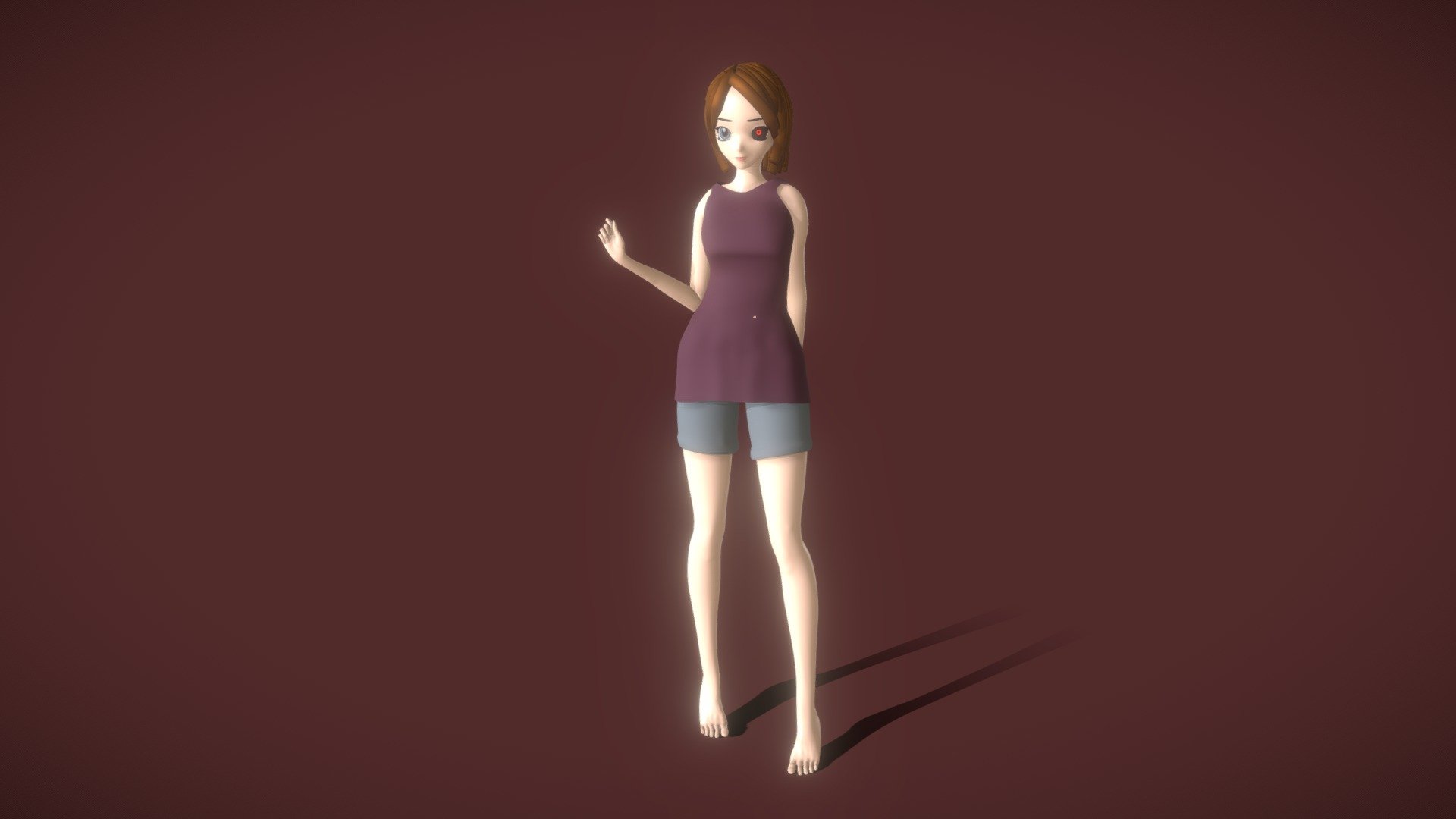 Anime Model - 3D model by Lasse Harm (@GreenLineStudio) [3f03887 ...