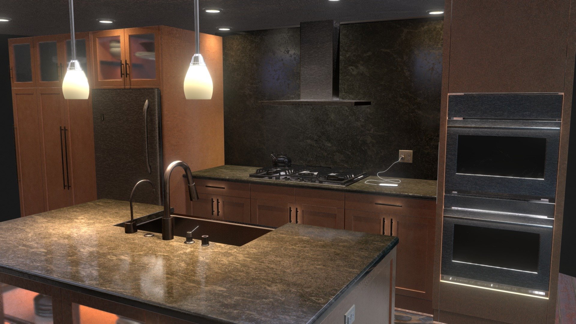 marble kitchen light bake test - 3D model by skeeeyee [3f03f55] - Sketchfab