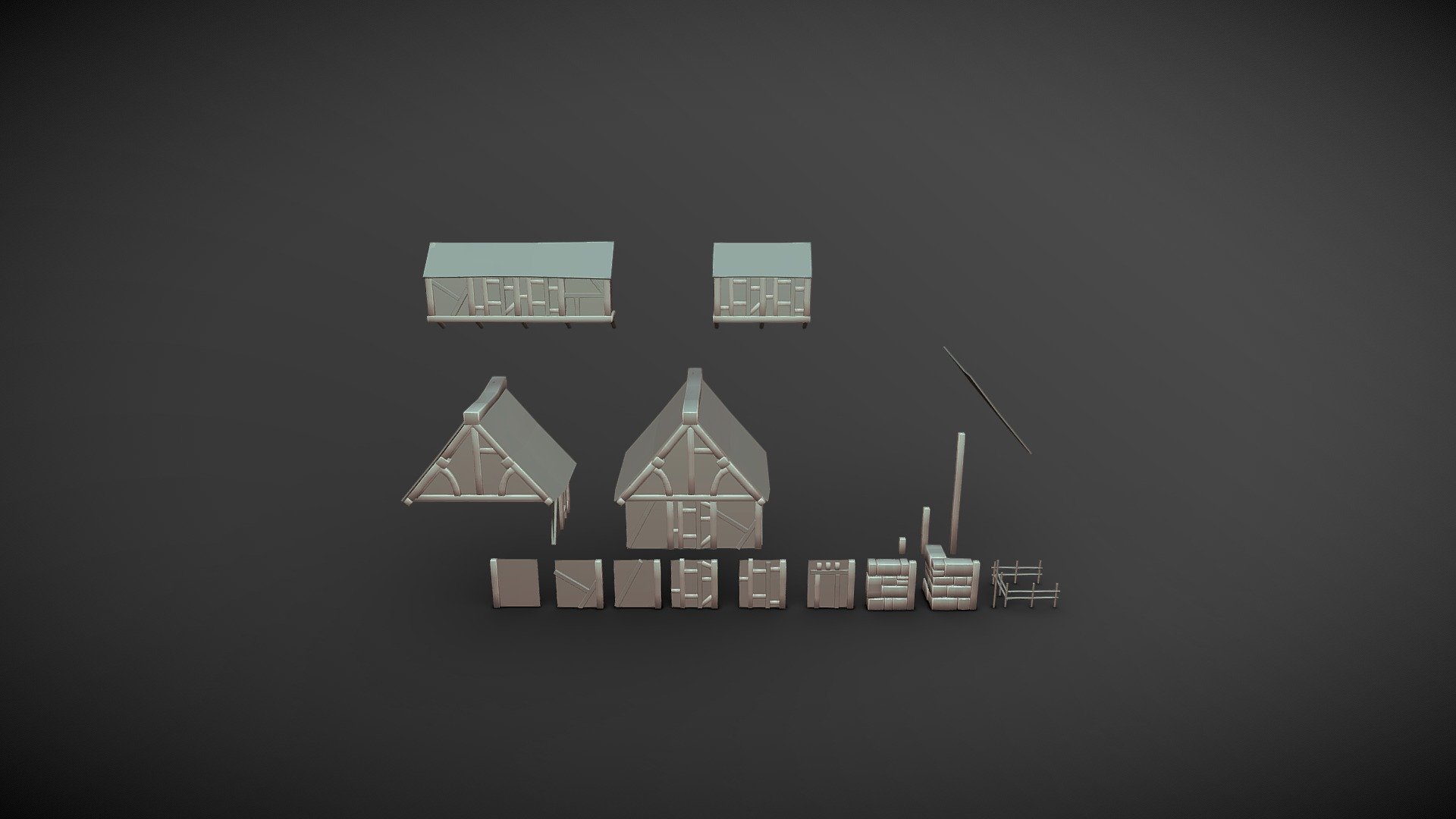 Environment 3D Modular Asset for Video Games - 3D model by Burak YUKSEL ...
