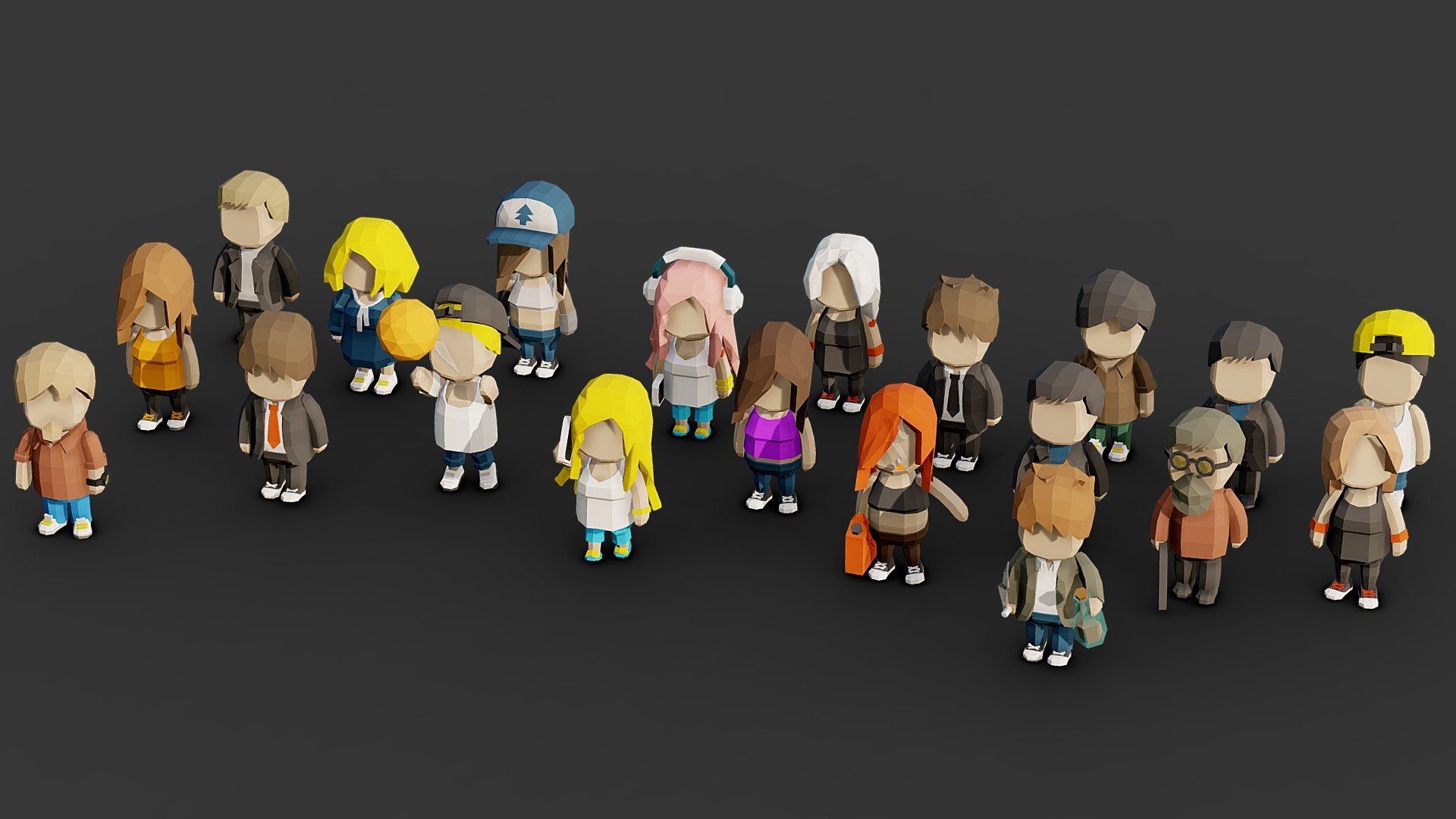 Tiny people - 3D model by Konstantin (@burunduk) [3f118d7] - Sketchfab