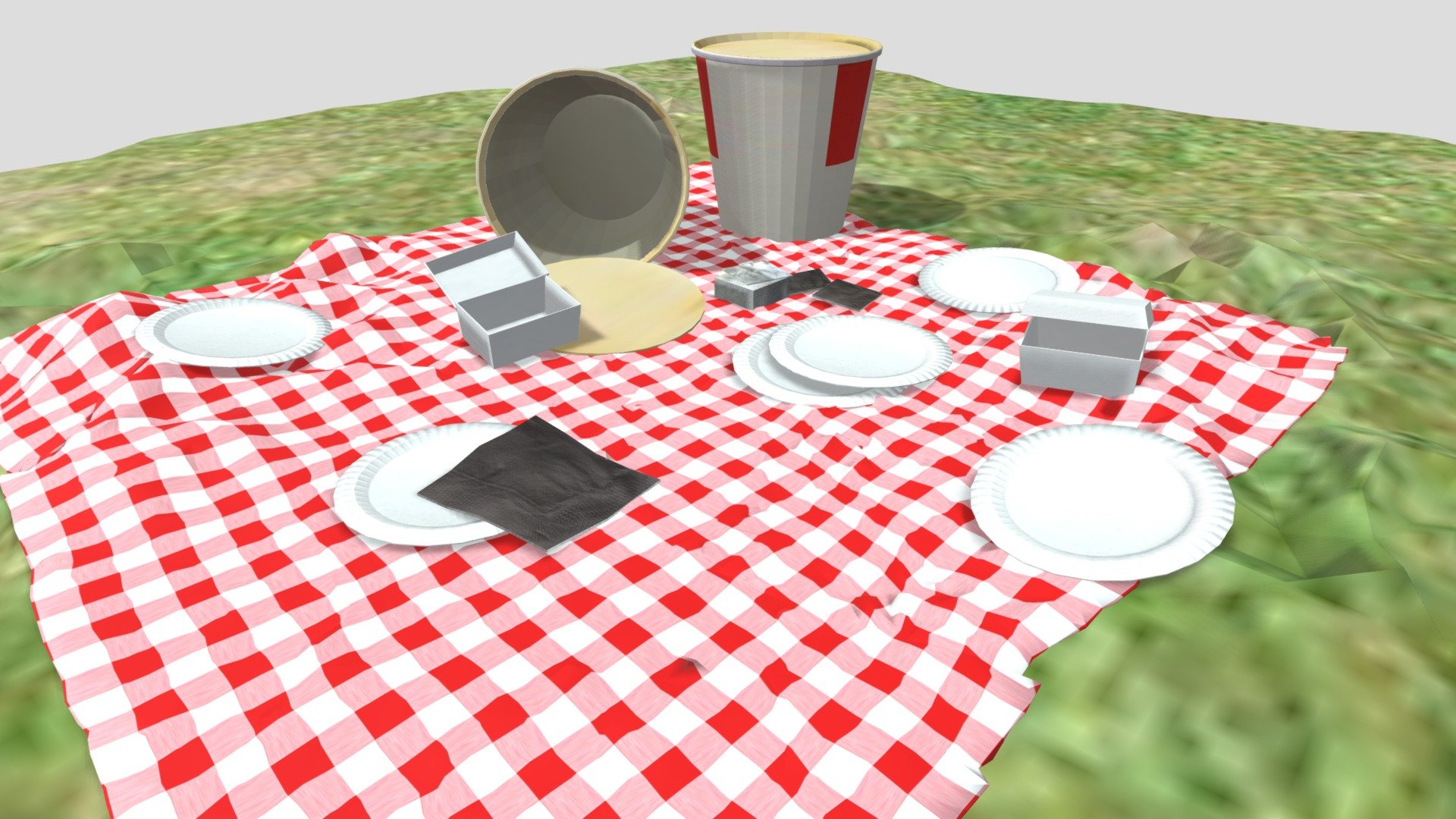 Picnic Memories - 3D model by gasolineStationAR [3f13665] - Sketchfab