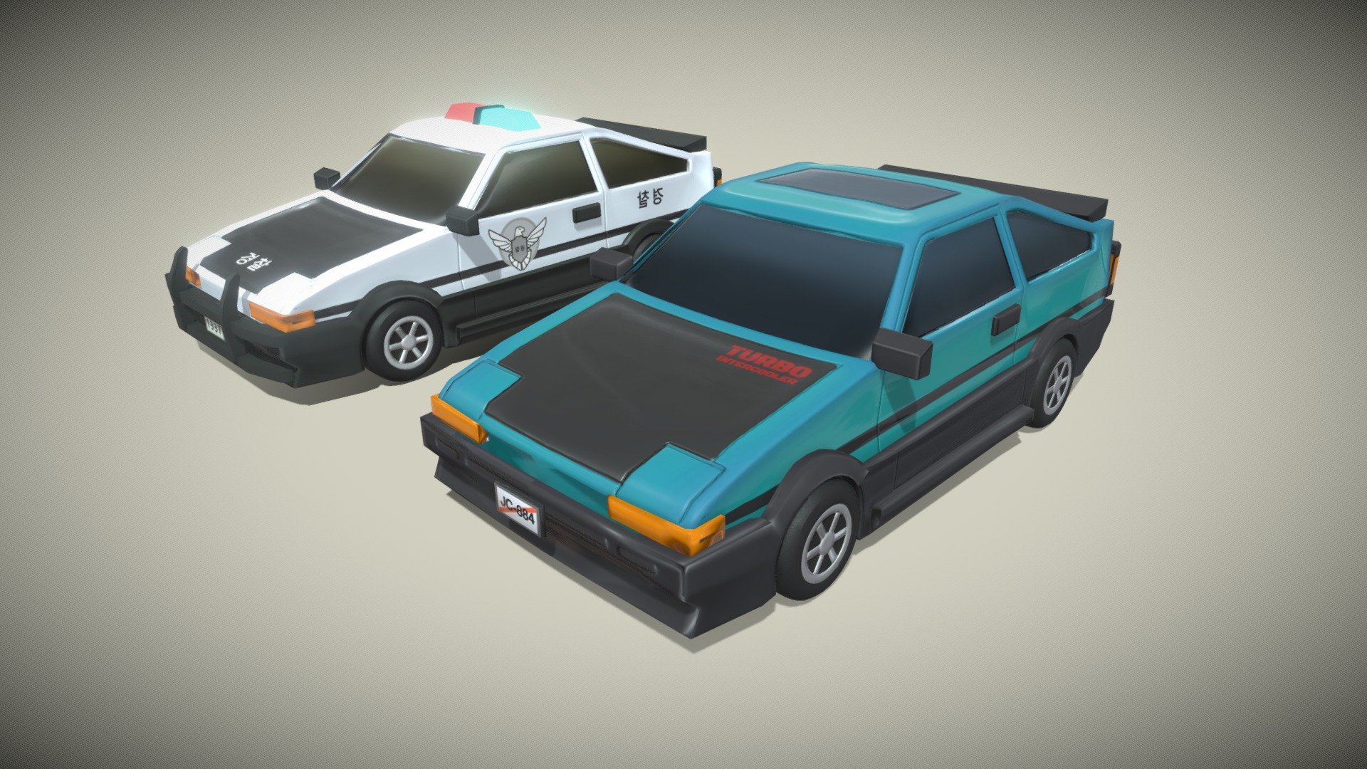Retro Kawaii Japanese Car - Buy Royalty Free 3D model by PolySquid ...