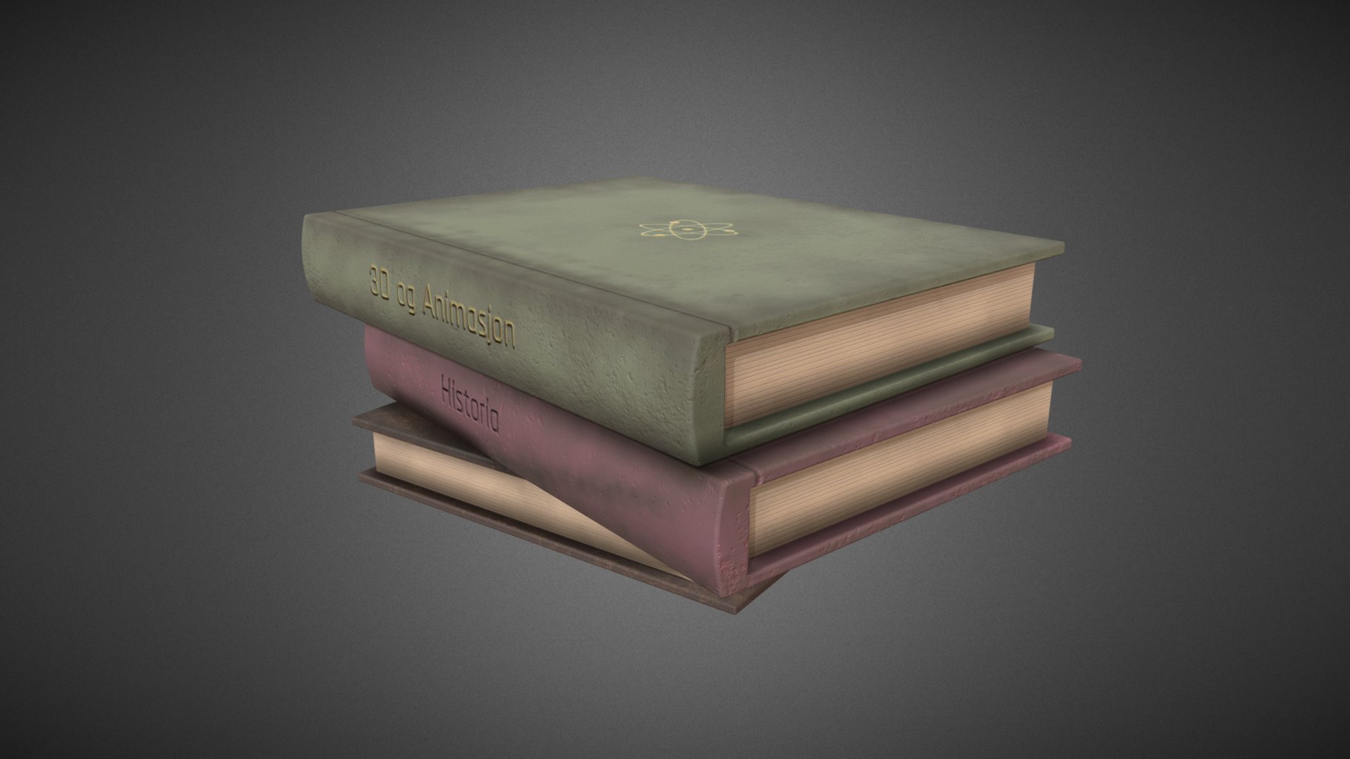 Stack of books - 3D model by Victoria (@vickykilljoy) [3f1a6c2] - Sketchfab