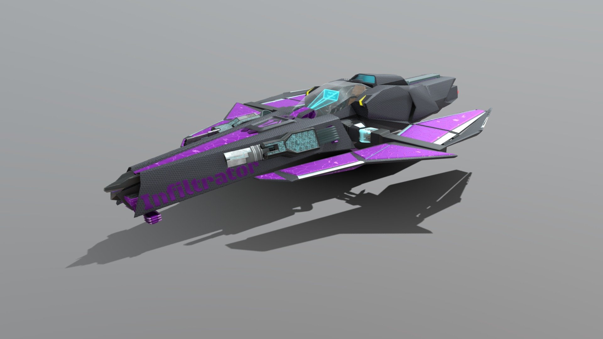 Infiltrator Racing Ship - 3D model by L3G0 [3f1c071] - Sketchfab