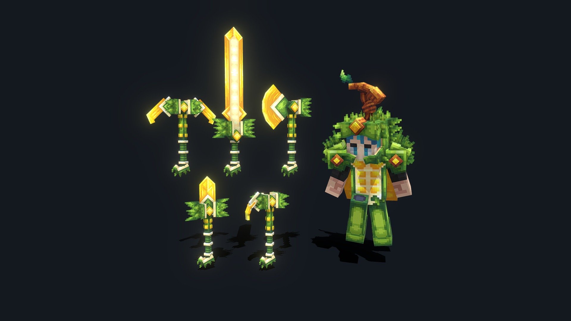 Durian Tools & Cosmetics Set - 3D model by Polygony (@polygonymc ...