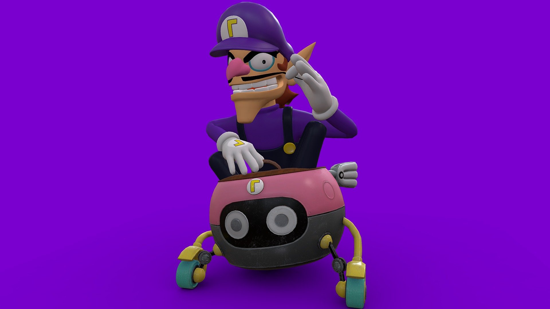Waluigi I Mario Kart - 3D model by Manuuu (@lala.manuuu) [3f1f5d0 ...