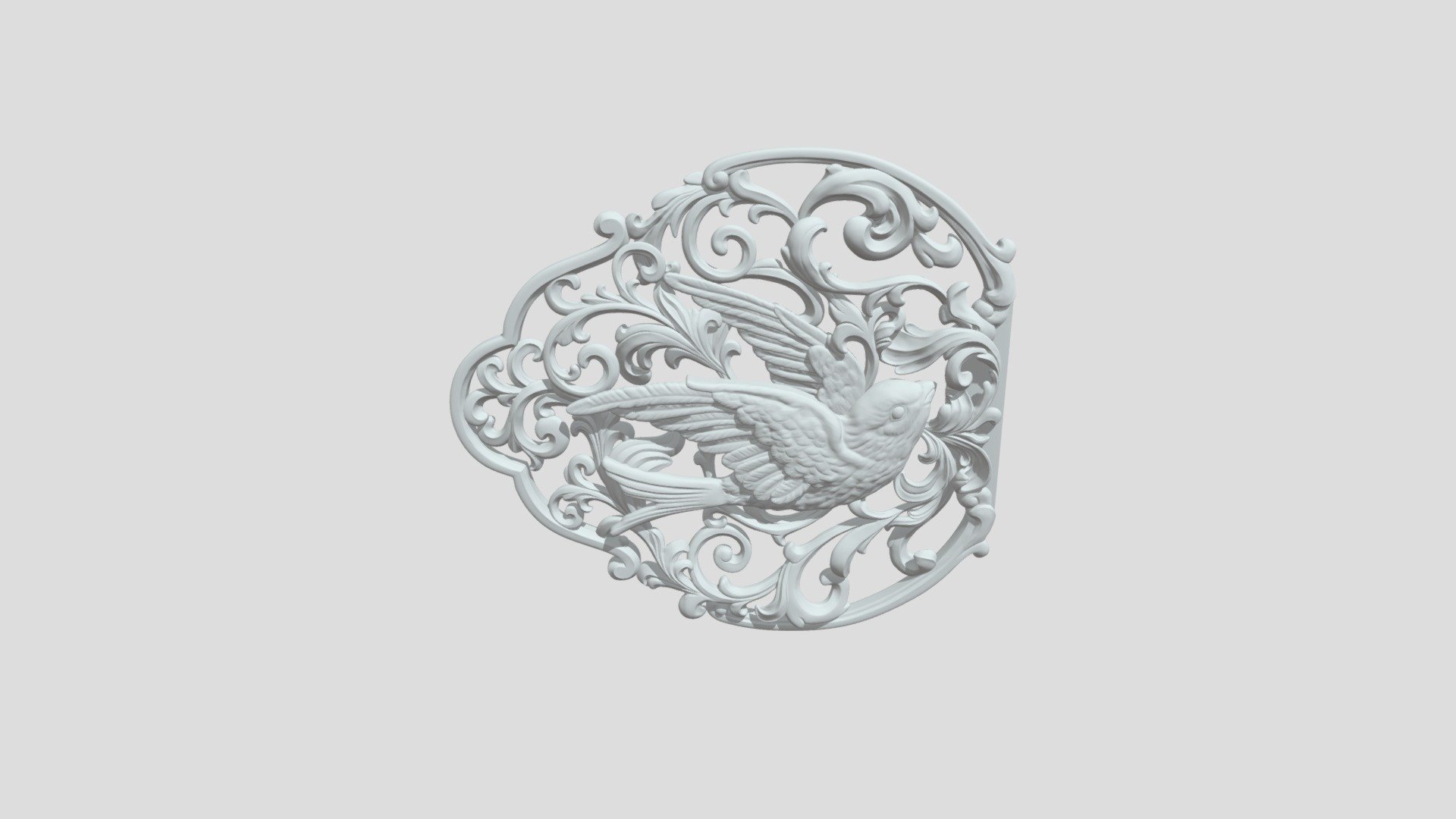 Ornament with bird - Buy Royalty Free 3D model by Bimo.999 (@gyamba169 ...