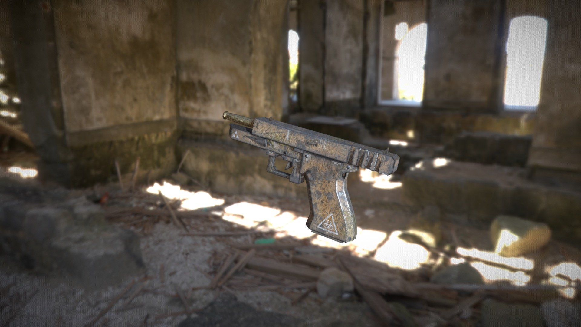 wooden pistol (firing animation) - 3D model by CH4Rlie3000 [3f23751 ...