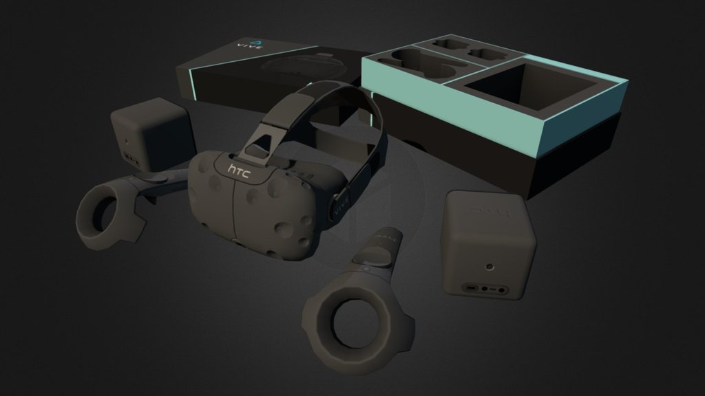 HTC Vive full package - 3D model by Cordy [3f23d18] - Sketchfab