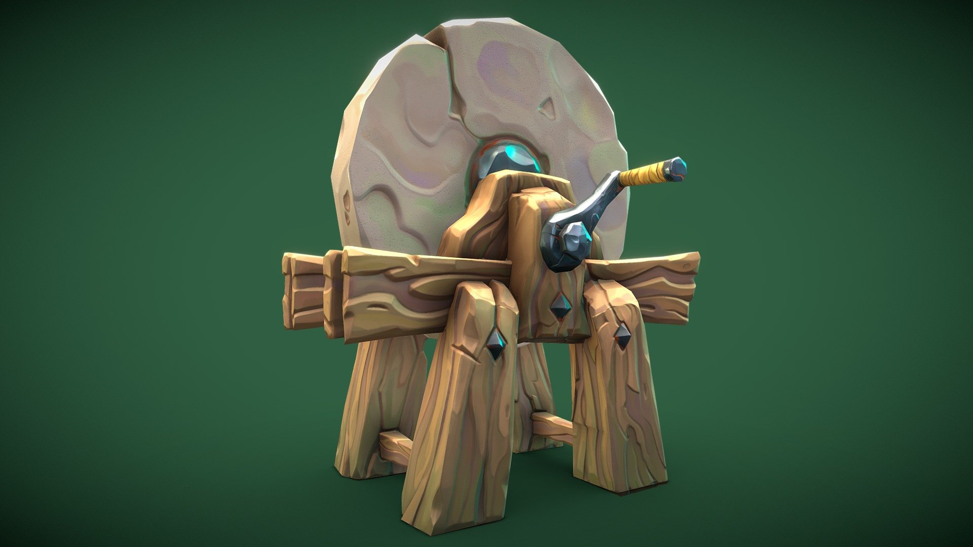 Stylized sharpening stone | Wayfinder fan art - 3D model by mannik ...