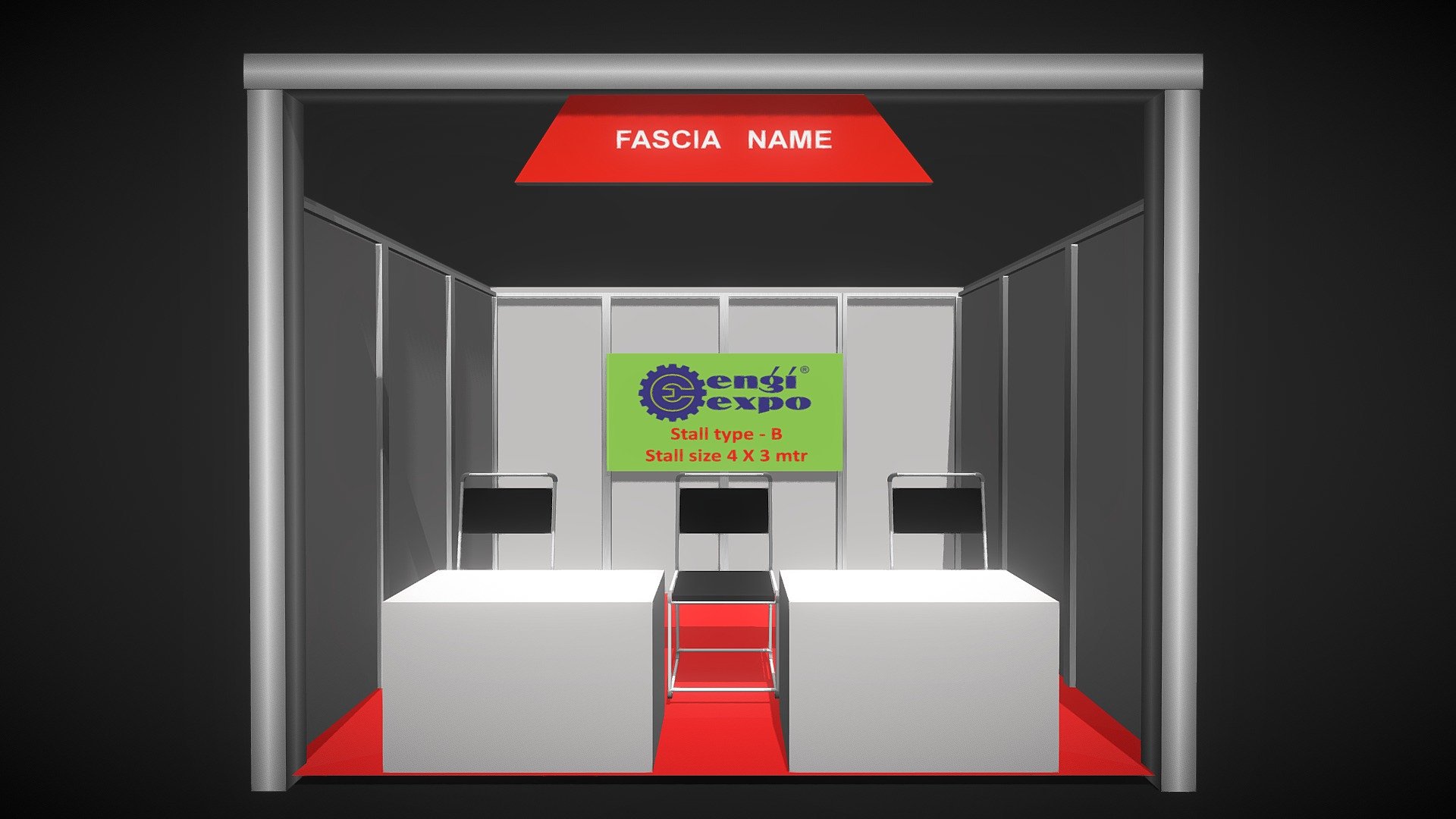 Engi Expo Stall type B 4X3 - 3D model by AR World (@ARworld) [3f27e84 ...