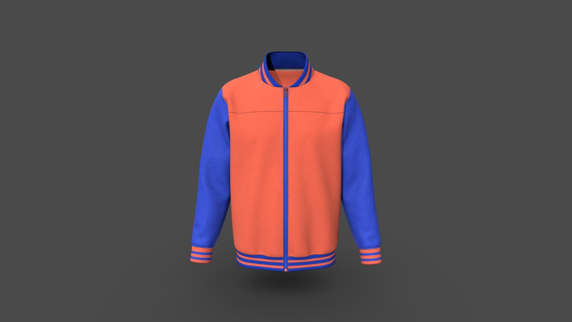 Men Varsity Jacket - Buy Royalty Free 3D model by BINARYCLOTH ...