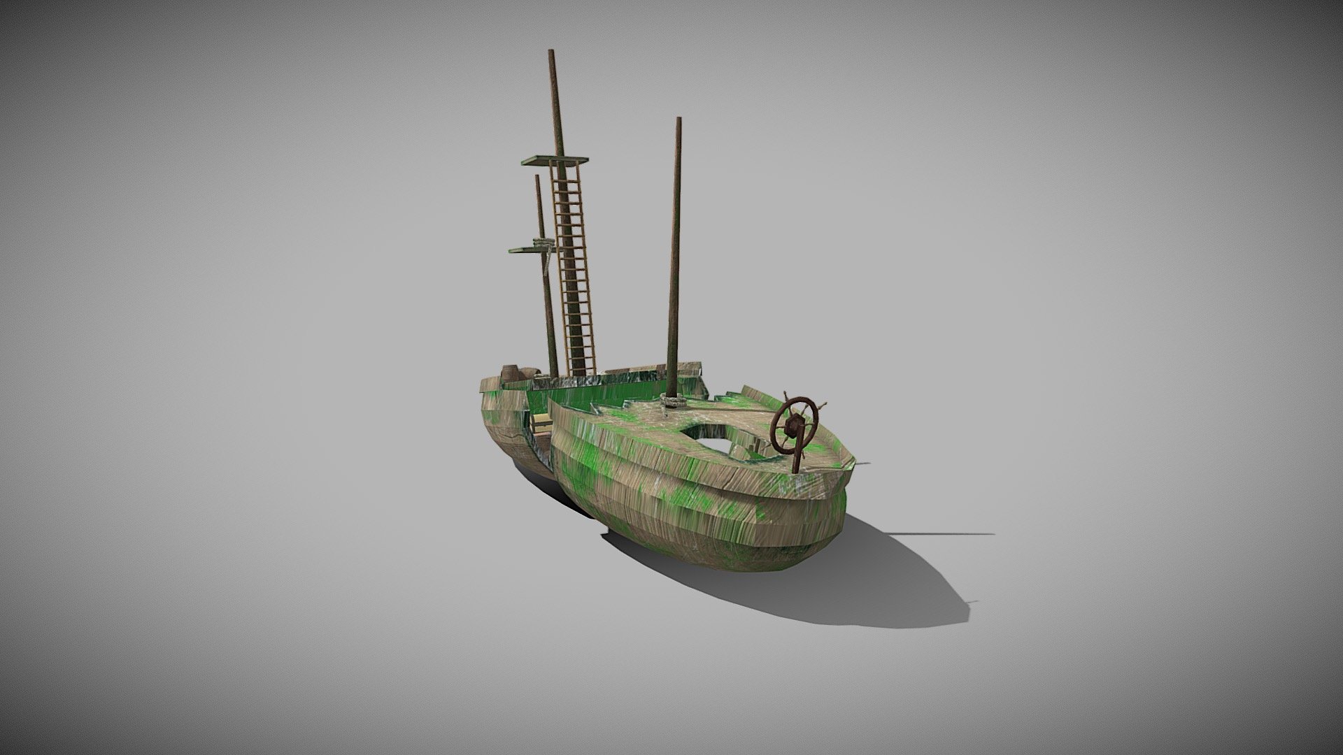 Sunken ship - Low Poly - 3D model by Manasvini (@Manasvini14) [3f2b72a ...